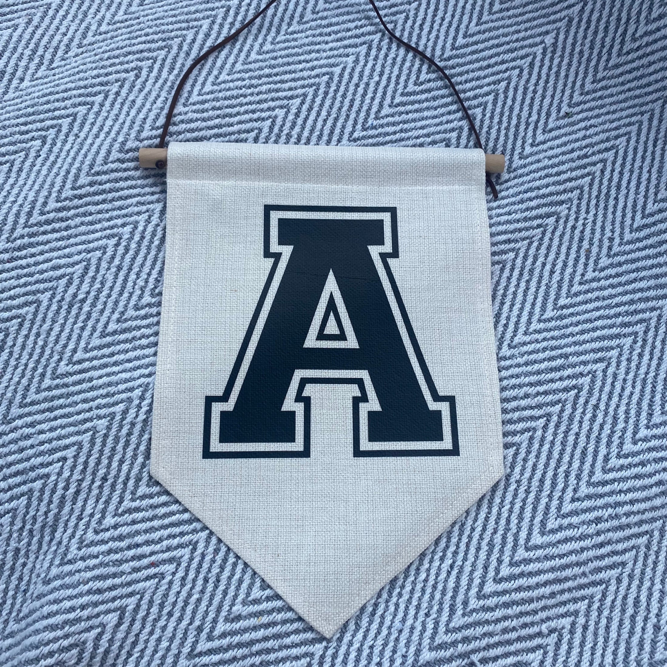 Varsity Initial Wall Pennant/Banner – Kimberley at The Hidden Shed